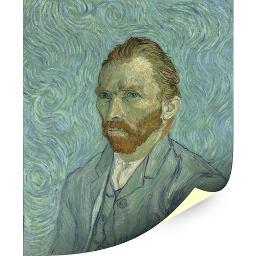"Автопортрет", Ван Гог, Винсент, картина (репродукция) (60х73 см / без подрамника)