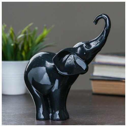 Фигура "Слон" черный, 16х9х18см 1 шт.