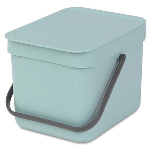 Ведро для мусора Brabantia Sort&Go, 6л, мятный 109645