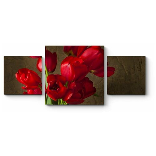 Модульная картина Прекрасные тюльпаны 100x43