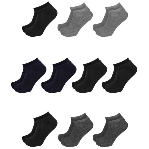 Носки Tuosite 10 пар, размер 33-34, серый, черный