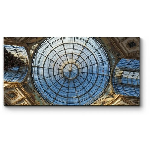 Модульная картина Стеклянный купол Миланского собора 70x35