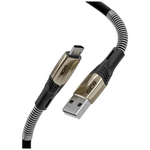 Кабель GCR USB - microUSB (GCR-UA31), 1.7 м, черный