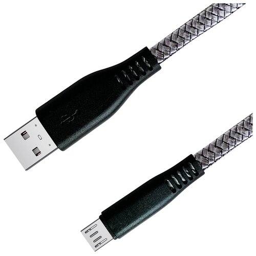 Кабель GAL USB - microUSB (2636), 1 м, 1 шт., серебристый