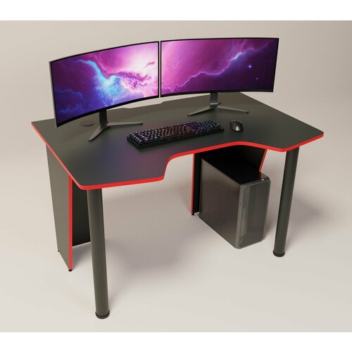 Игровой компьютерный стол FPS 120х78х73 Черно-красный