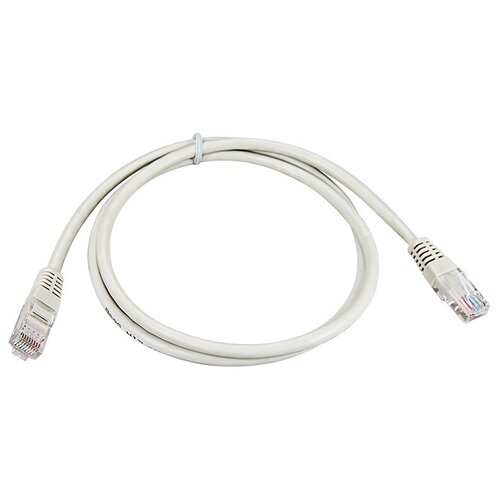 Разъем REXANT Патч-корд REXANT, U/UTP RJ45-RJ45 CAT 5e, PVC, серый, 1.5 м, 1 шт., серый