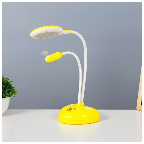 RISALUX Настольная лампа "Сентра" LED 4Вт USB АКБ желтый 10х11,5х40,5 см RISALUX