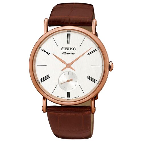 Наручные часы SEIKO Premier SRK038P1, белый, золотой