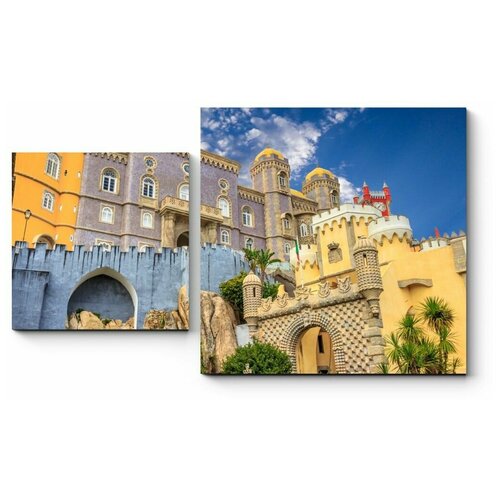 Модульная картина Красочный замок Синтра в Португалии100x60
