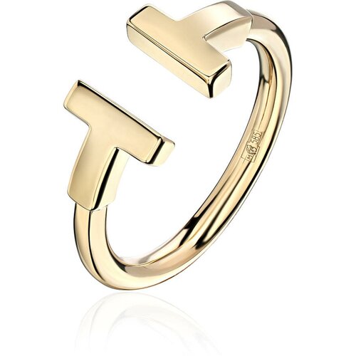 Кольцо Эстет, желтое золото, 585 проба, размер 15.5