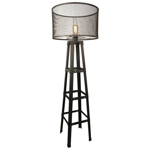 Напольный светильник Lussole Parker GRLSP-9887, E27, 10 Вт, высота: 155 см, черный