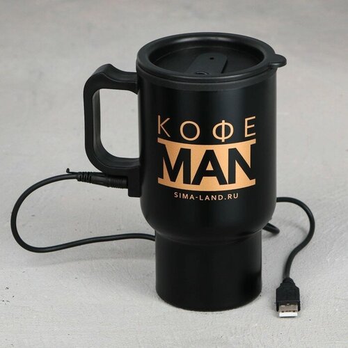 MODE FORREST Термокружка с USB «Кофе man», 450 мл