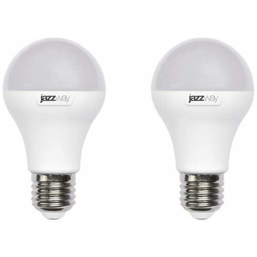 Светодиодная лампа JazzWay PLED Super Power 10W эквивалент 75W 5000K 790Лм E27 груша (комплект из 2 шт)