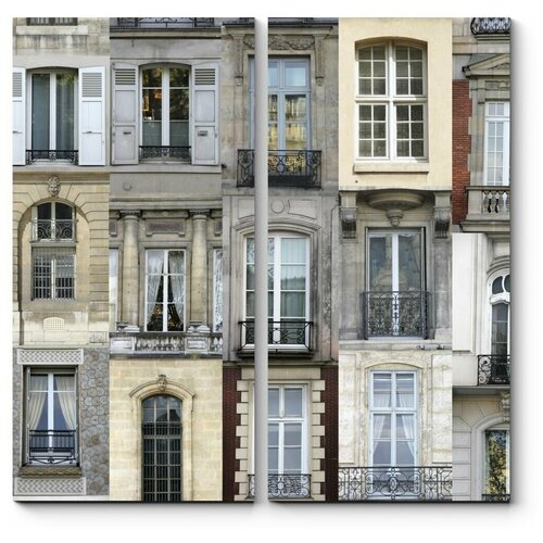 Модульная картина Парижские окна60x60