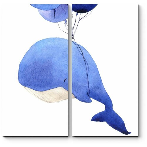 Модульная картина Голубая мечта кита 70x70