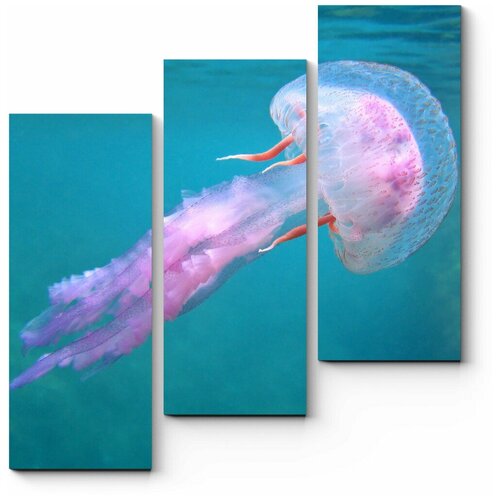 Модульная картина Опасная розовая красавица-медуза 140x149
