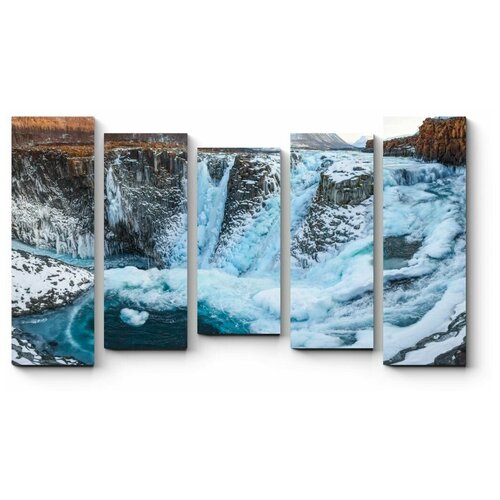 Модульная картина Водопад в плато Путорана 150x90