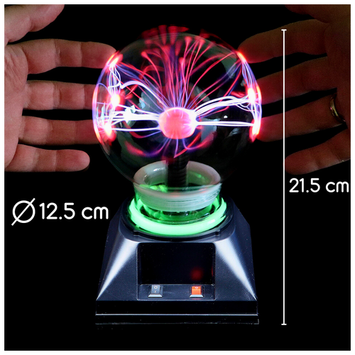 Светильник Плазма Plasma, плазменная лампа, гигантский магический шар Эврика диаметр 125 мм, подарок ребенку, мальчику на 23 февраля, девочке на 8 марта