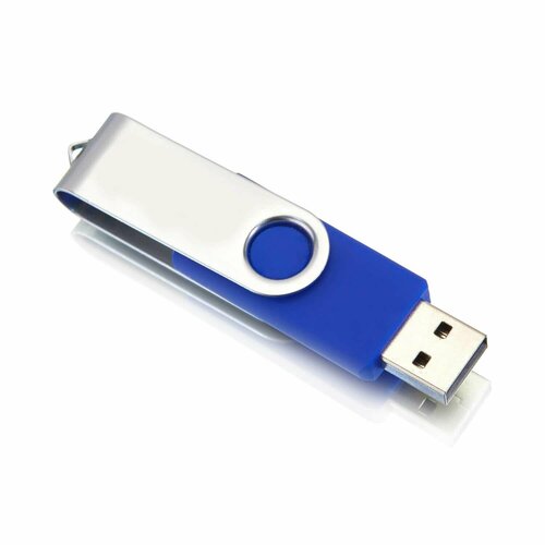 USB флешка, USB flash-накопитель, Флешка Twist, 64 Гб, синяя, арт. F01 USB 2.0 10шт
