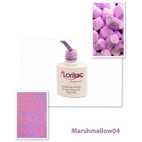 Lorilac Гель-лак Marshmallow, 10 мл, разноцветный