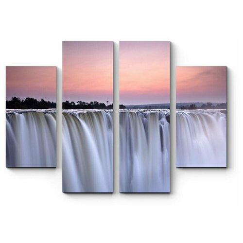 Модульная картина Водопад в утреннем свете 110x83