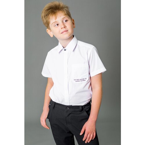 Школьная рубашка Deloras, размер 146, белый