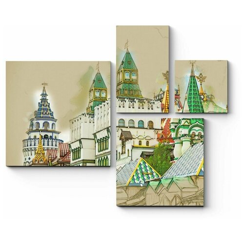 Модульная картина Измайловский Кремль , Москва 92x77