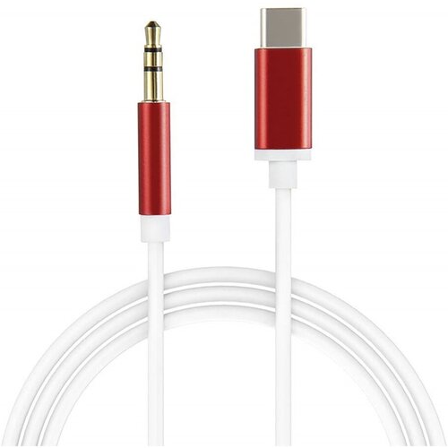 Переходник/адаптер GCR USB Type-C - mini jack 3.5mm (GCR-UCAUX), 1 м, 1 шт., красный