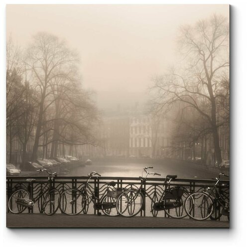 Модульная картина Великолепный Амстердам туманным полднем 50x50