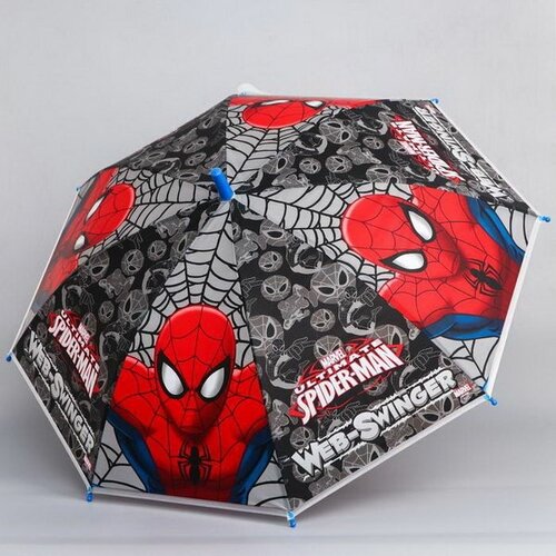 Зонт-трость Marvel, серый, красный
