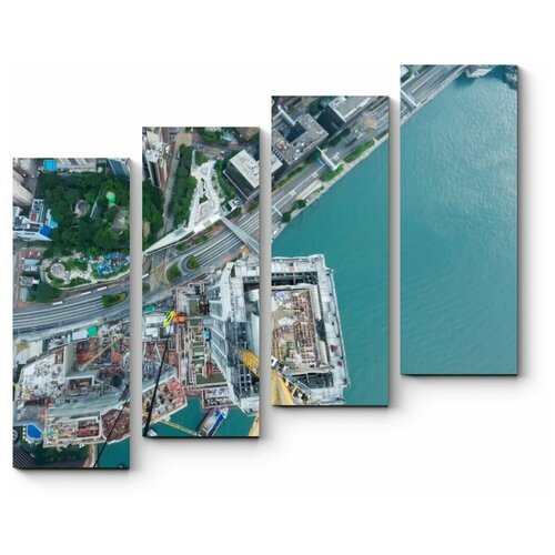 Модульная картина Гонконг с головокружительной высоты160x138