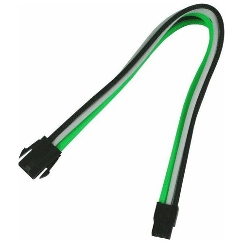 Аксессуар Удлинитель Nanoxia 6-pin PCI-E 30cm Green-White-Black NX6PV3EGWS