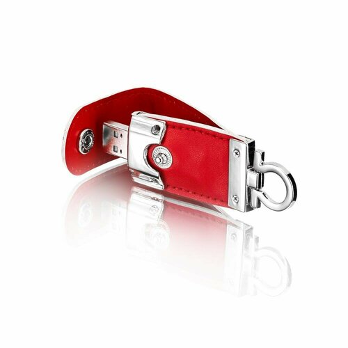 Кожаная флешка Banyan, 16 ГБ, красная, USB 2.0, арт. F20 5шт