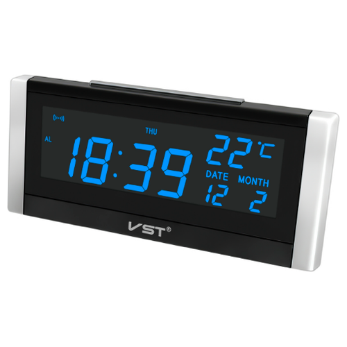Часы электронные настольные VST-731W, с синей подсветкой