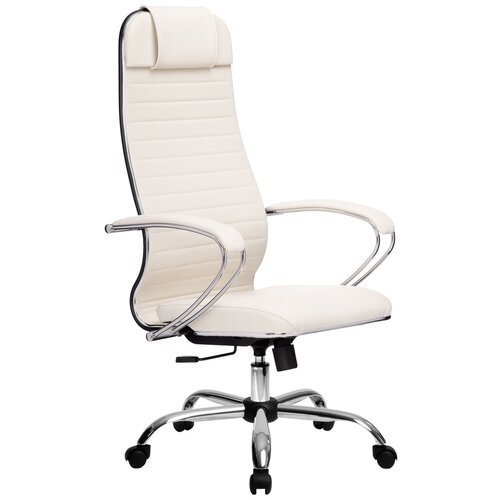 Компьютерное кресло METTA Комплект 6.1 Ch овальное сечение офисное, обивка: искусственная кожа, цвет: белый