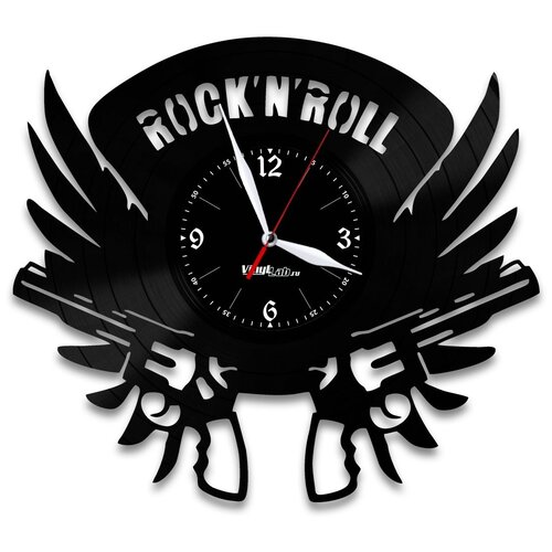 Часы из виниловой пластинки (c) VinylLab Rock'n'Roll