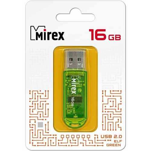 Флешка USB Flash Drive MIREX ELF GREEN 16GB
