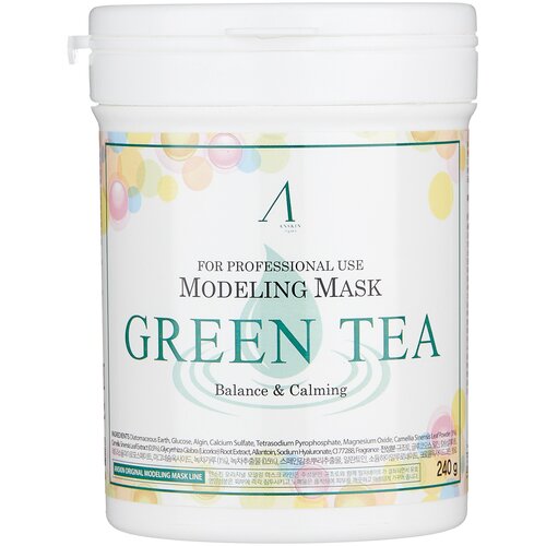 Anskin маска альгинатная Green Tea успокаивающая, 240 г, 240 мл