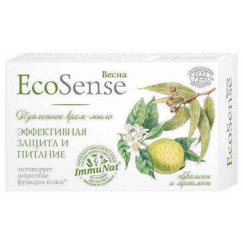 Весна Крем-мыло кусковое EcoSense Эвкалипт и бергамот, 36 уп., 90 г