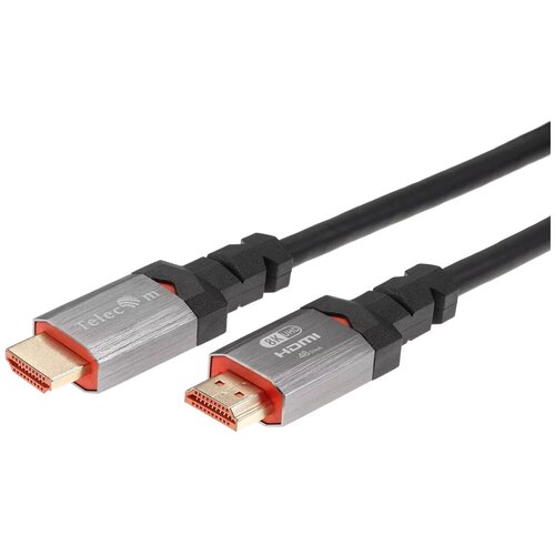 Кабель HDMI 2м TELECOM TCG365-2M круглый черный/серый