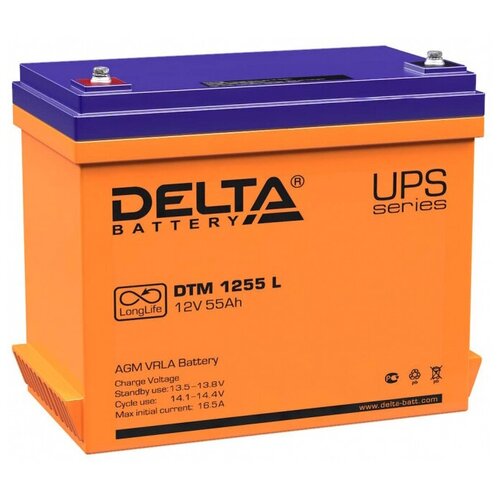 Аккумуляторная батарея DELTA Battery DTM 1255 L 12В 55 А·ч
