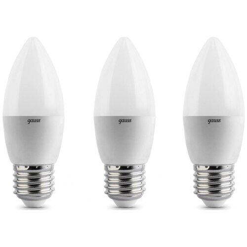 Упаковка светодиодных ламп 3 шт. gauss EB103102204, E27, C38, 4 Вт, 4100 К