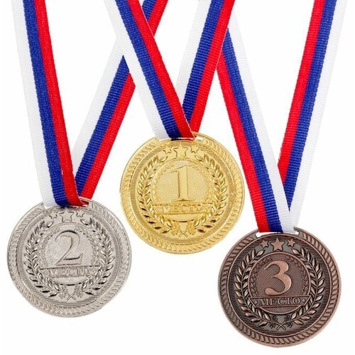 Медаль призовая, 3 место, бронза, d-5 см