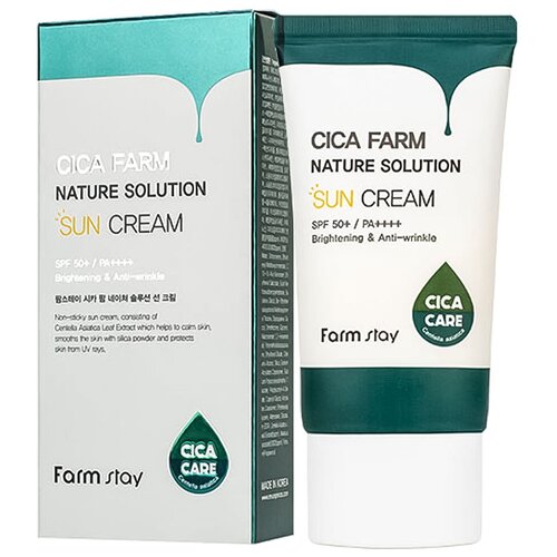 Солнцезащитный крем с центеллой Farm Stay Cica Farm Nature Solution Sun Cream SPF50+PA++++