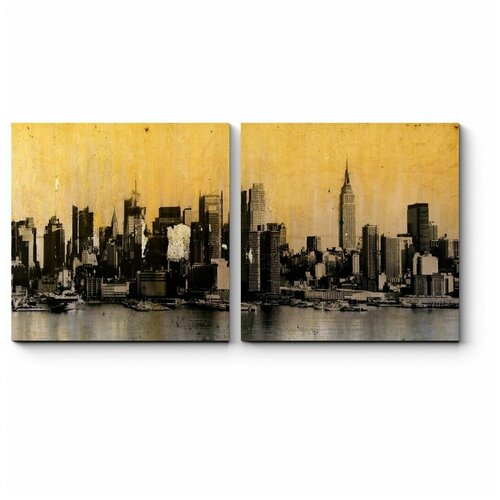 Модульная картина Ретро Нью-Йорк110x55