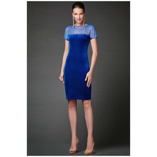 Платье Арт-Деко, размер 44, синий
