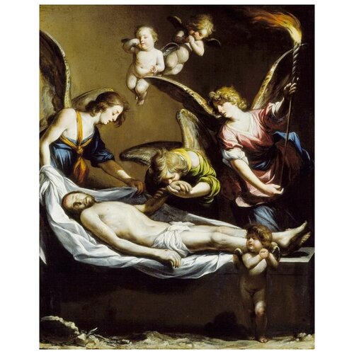 Репродукция на холсте Мертвый Христос Саведра Антонио 40см. x 50см.