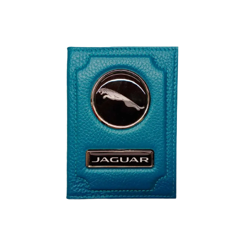 Обложка для автодокументов Jaguar 1-6-800, бирюзовый