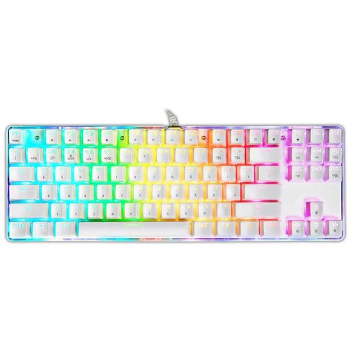 Клавиатура Motospeed K87S RGB Outemu Red, белый, русская