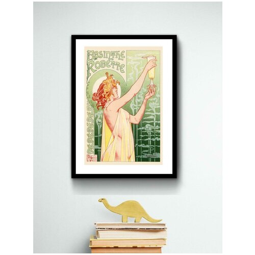Постер / Плакат / Картина Винтажная Art Deco реклама 1896 года Absinthe Robette 40x50 см в раме